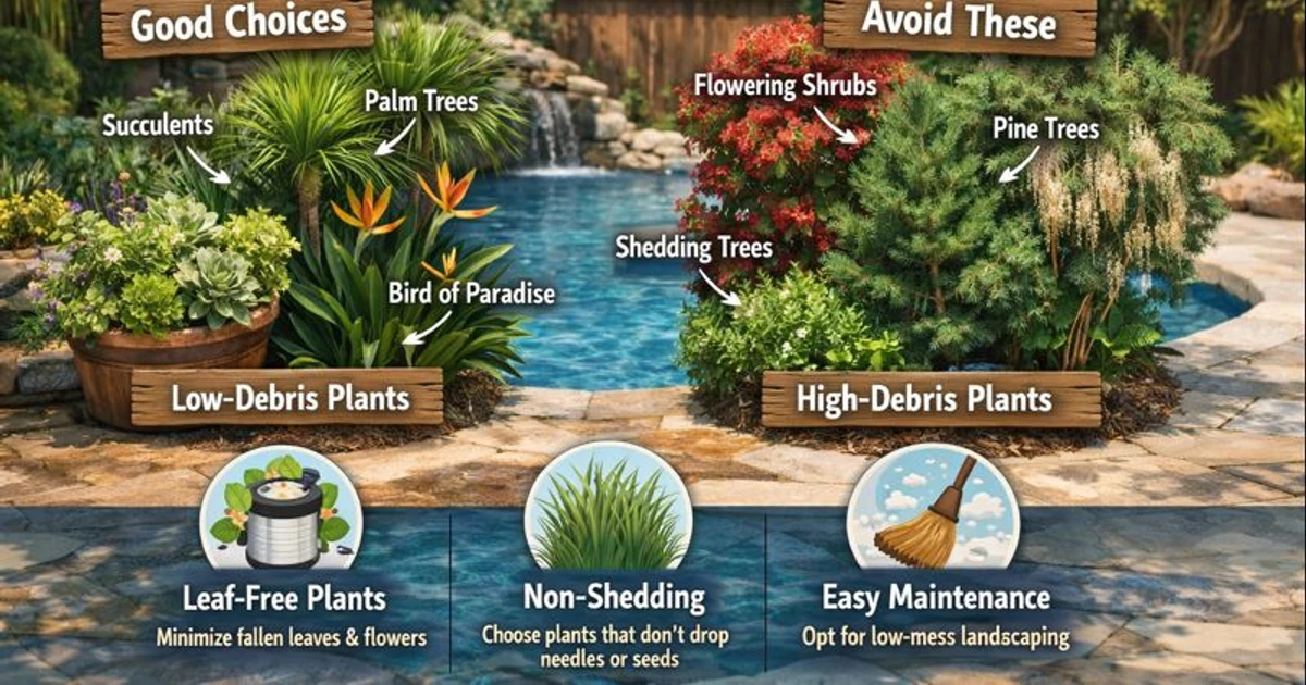 How To Pick Plants That Won't Clog Your Pool Filter